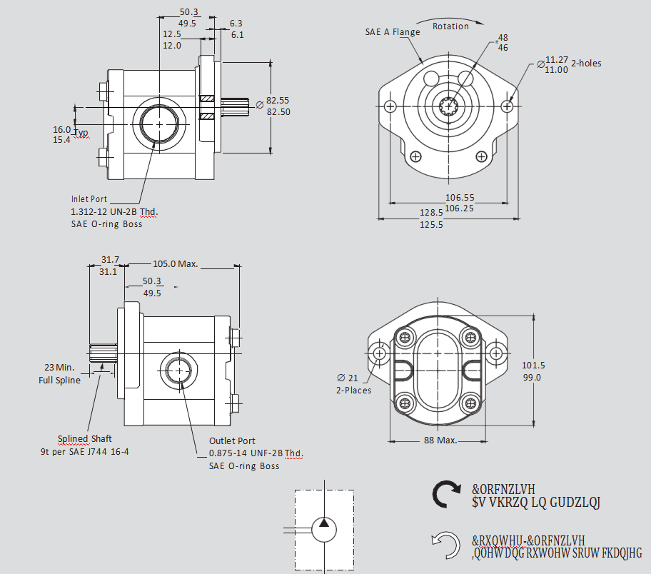 External and internal gearing size pumps-poocca Hydraulic Factory