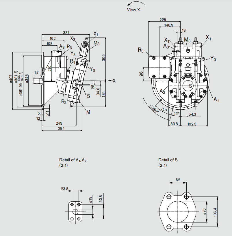 Rexroth A8VO Hydraulic Axial Piston Pump - POOCCA