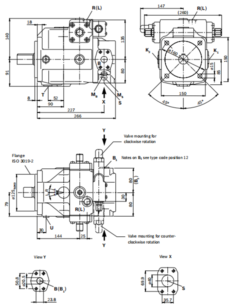 Pompe à pistons Rexroth A4Vso - POOCCA